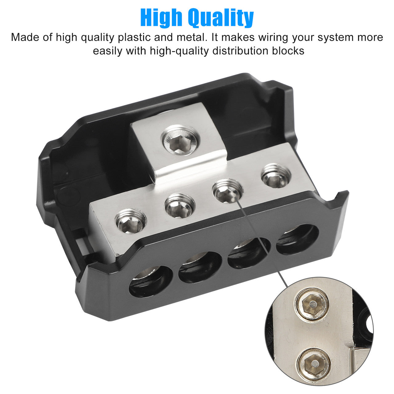 Car Audio Amplifier Splitter - 4 Way Power Distribution Block for Car ...