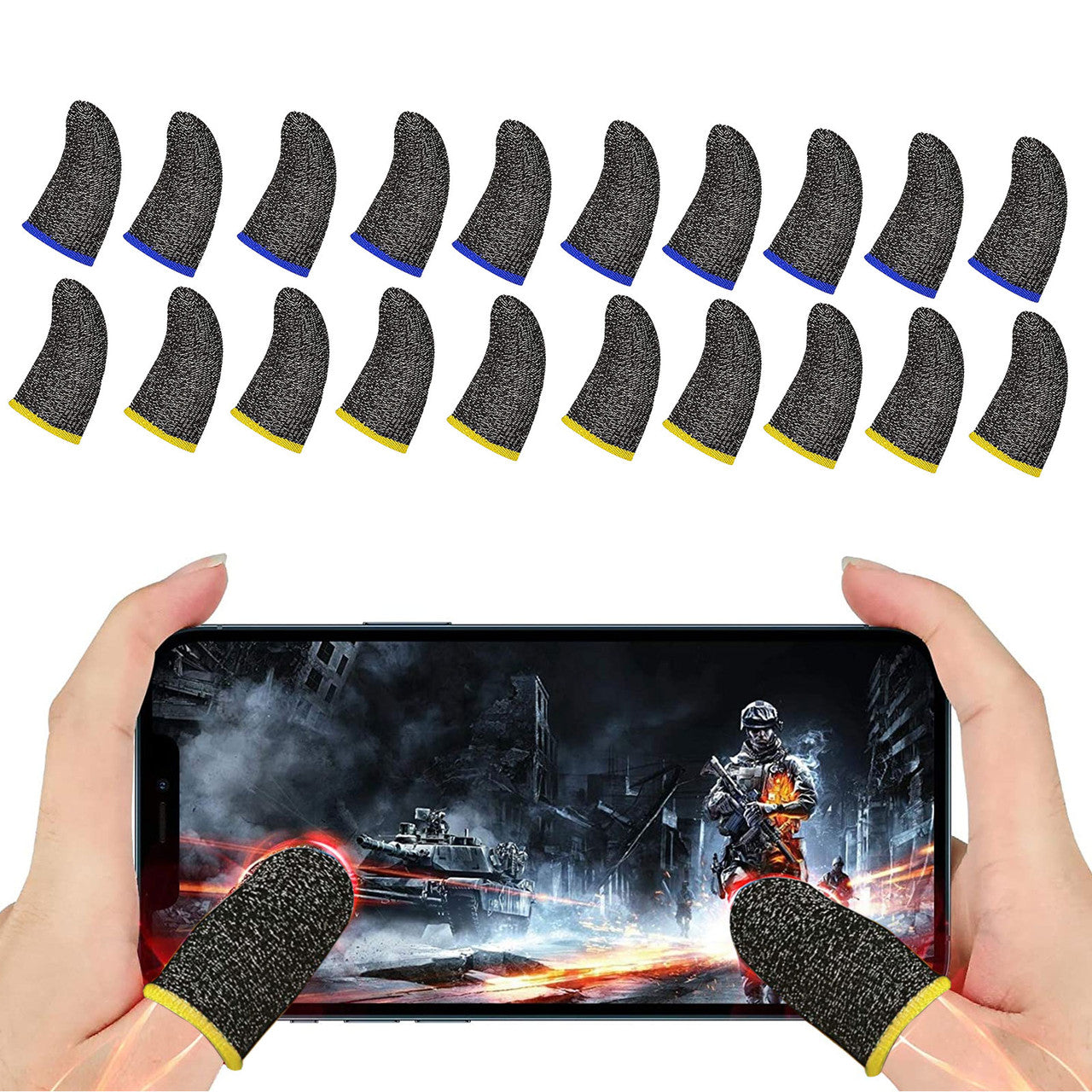 Finger Sleeves Designed for Gaming Mobile Game Controllers, 20PCS ...